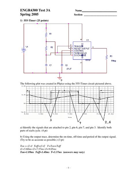 Test 3a For Electronic Instrumentation Engr 4300 Docsity
