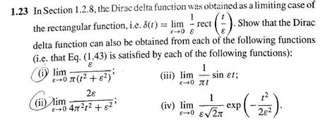 In Section 1 2 8 The Dirac Delta Function Was