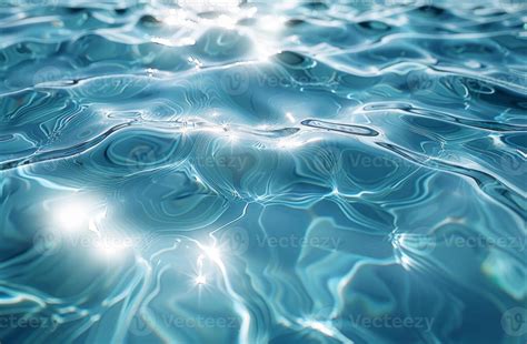 Sparkling Blue Water Surface With Gentle Ripples And Sunlight Reflections Creating A Serene