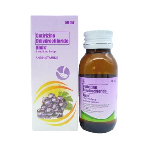 Alnix Cetirizine 5mg 5ml Syrup 60ml