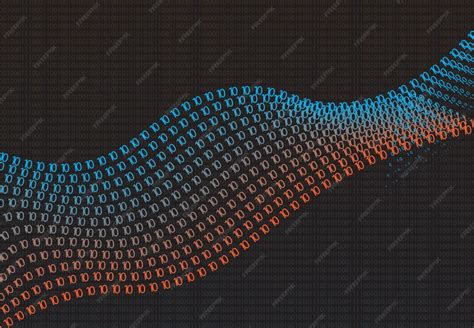 Premium Vector Abstract Technology Background With Binary Code Waves