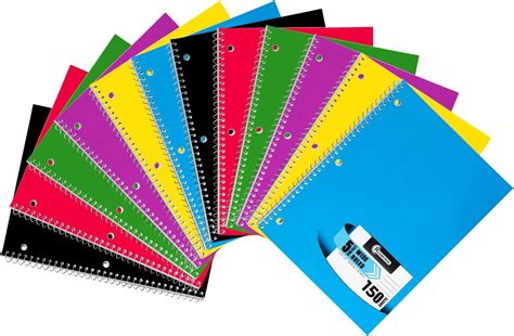 Rosmonde 12 Pack Spiral Notebook 5 Subject 300 Pages