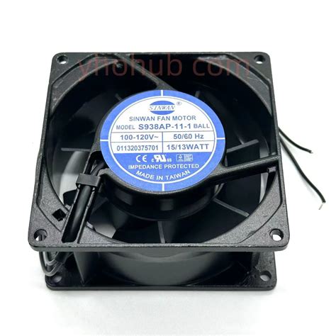 Sinwan S938ap 11 1 Ball Ac 120v 11w 92x92x38mm 2 Wire Server Cooling