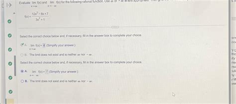 Solved Evaluate Limx→∞fx ﻿and Limx→ ∞fx ﻿for The