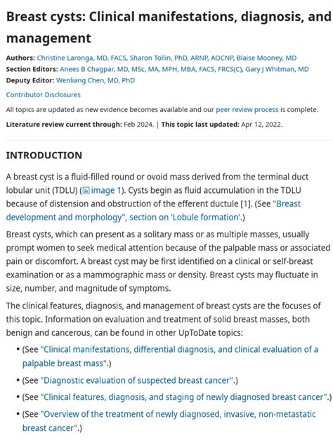 Breast Cyst Pdf Medical Ultrasound Menopause