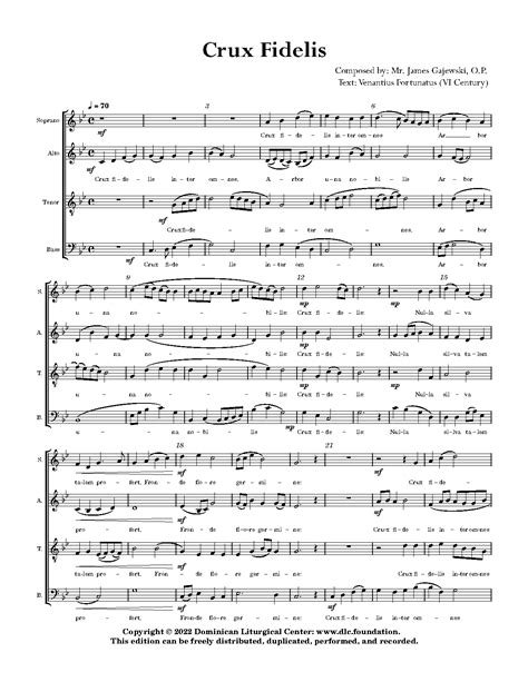 Crux Fidelis Gajewski James Imslp
