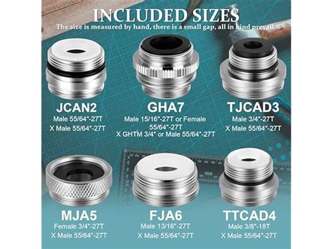 6 Pieces Faucet Adapter Kit