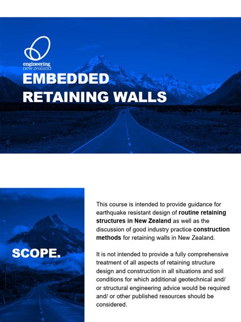 Embedded Retaining Walls Workbook Nov 2023 Pdf Silt Stress