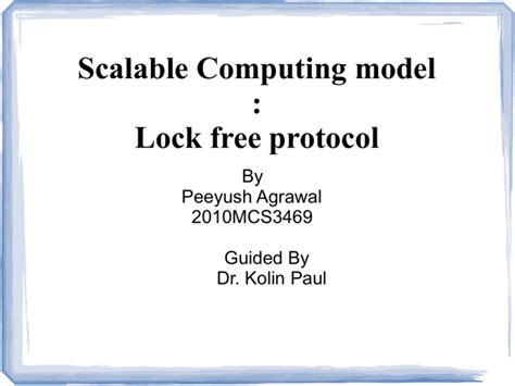 Scalable Computing Model Lock Free Protocol
