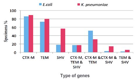 The Extended Spectrum Beta Lactamase Esbl Genes Distribution Among