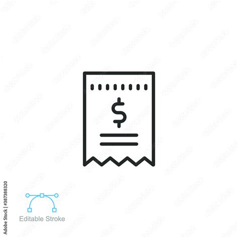 Cashier Receipt Icon Atm Machine Receipt Paper Shop Receipt With