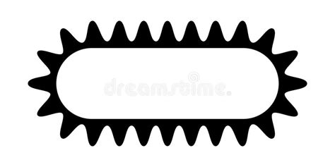 Rectangle Frame With Wiggly Edges Rectangular Shape With Frilly