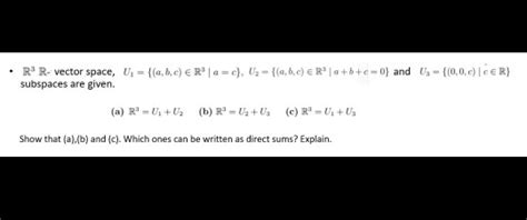 solved r r vector space u { 4 6 c ep c us