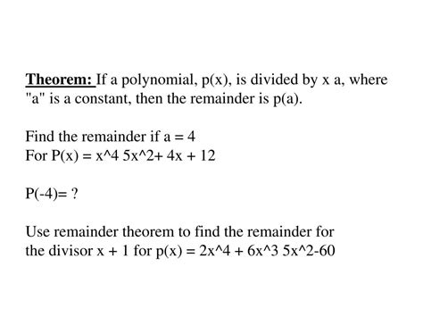 Ppt Chapter 6 Polynomials And Polynomial Functions Section 6 3 Dividing Polynomials