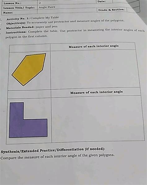 Lesson No Date Lesson Title Topic Angle Studyx