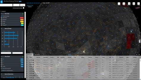 Screenshot Of The Eso Archive Science Portal Eso