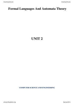 Theory Of Automata Unit Handwritten Notes TAFL Jh Heory Autom Ata And Forma Lanquae D