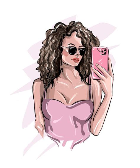 Woman Taking Sexy Selfie Stock Illustrations 89 Woman Taking Sexy