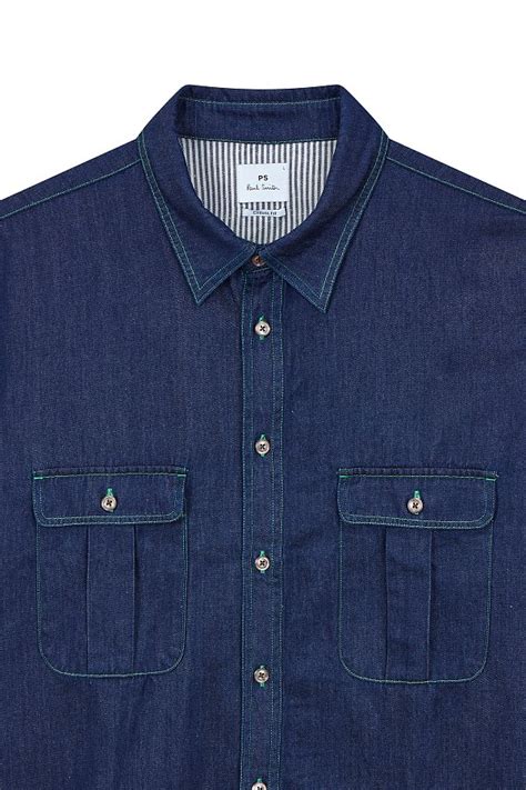 Paul Smith폴스미스 Ps Paul Smith 포켓 포인트 데님 셔츠 Sivillage 에스아이빌리지