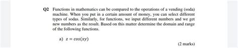 solved q2 functions in mathematics can be compared to the