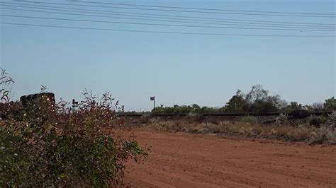 Imported Sd70 Ace In North West Australia Bhp Iron Ore Train With A Load Of Empties Notches Up