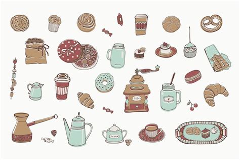 Premium Vector Coffee Cafe Breakfast Food And Drink Vector