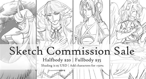 [sale] Sketch Commissions Open 1 5 Slots By Britishmindslave On Deviantart