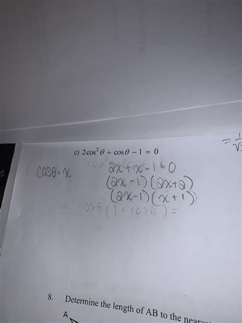 Grade 11pre Calculus Find The Exact Value For θ If 0°≤ θ