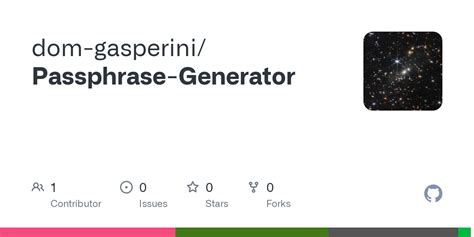 Github Dom Gasperinipassphrase Generator