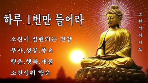하루 1번만 들어라 소원이 실현되는 건강부자성공풍요행운행복재물소원성취 행운 🙏 법화경 금강경 광명진언 신묘장구대다라니 21독 Youtube