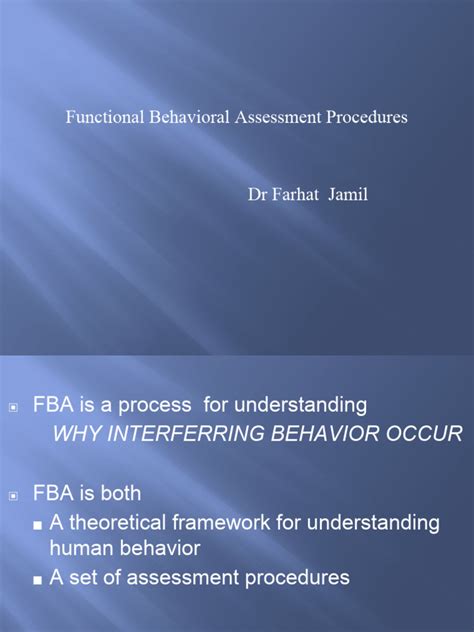Fba Procedures Pdf Reinforcement Behavior