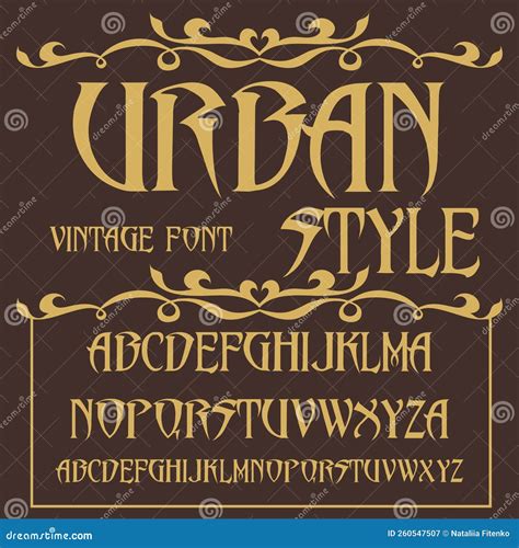 Font Typeface Scripturban Style Vintage Script Font Stock