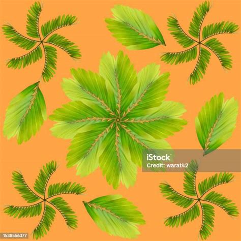 Tropical Exotic Plant Leafseamless Background For Textile And Fabric