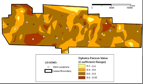 Dykstra Parson Coefficient Map For One Of The Reservoir In Field C Download Scientific Diagram