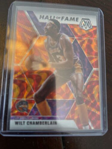 2019 20 Panini Mosaic WILT CHAMBERLAIN Reactive Orange Mosaic Prizm