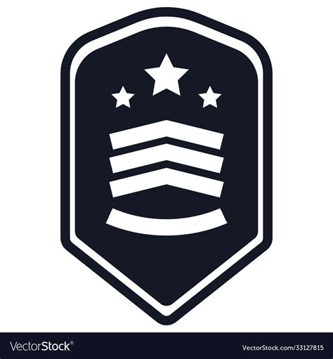 Officer Choice Icon Bage Royalty Free Vector Image