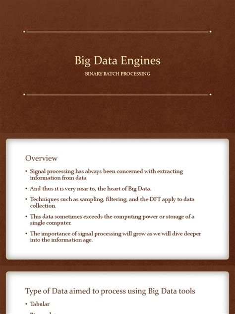 Big Data Engines Binary Batch Processing Pdf Apache Hadoop Map