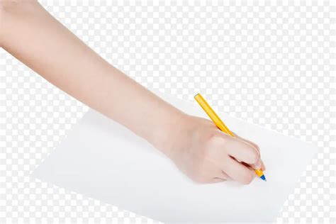 拿笔在纸上写字PNG图片素材下载 图片编号qxrzzwlq 免抠素材网