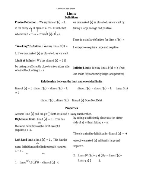 General Equations For Math1131 Math1131 Mathematics 1a Unsw Thinkswap