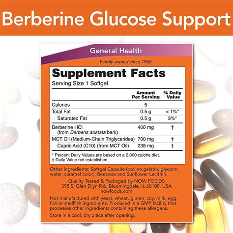 Now Foods Berberine Glucose Support - 90 Softgels for Blood Sugar Health