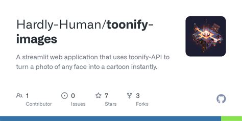 github hardly human toonify images a streamlit web application that