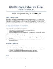 Ict S Tutorial Project Management Docx Ict Systems Analysis And Design