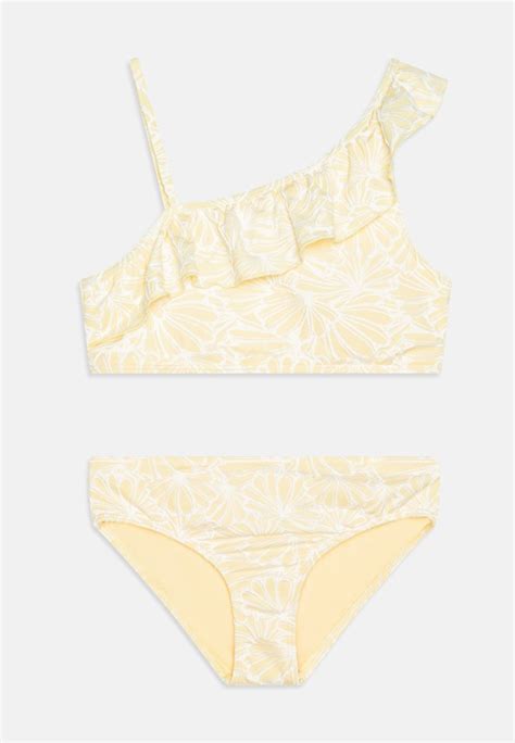 Abercrombie And Fitch Ruffle Triangle Bikini Mustard Yellowyellow
