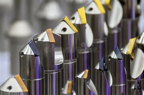 Close Up Scene The Group Special Purpose Tool For Cnc Lath Machine