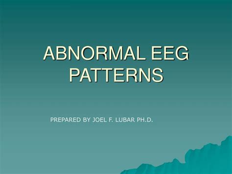PPT ABNORMAL EEG PATTERNS PowerPoint Presentation Free Download ID 6641518