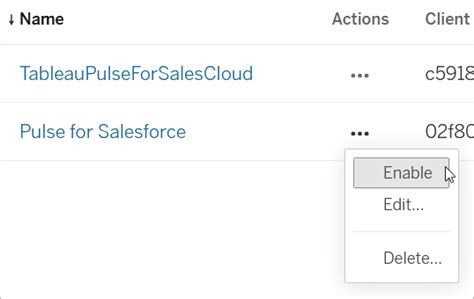 Set Up The Pulse For Salesforce App Tableau