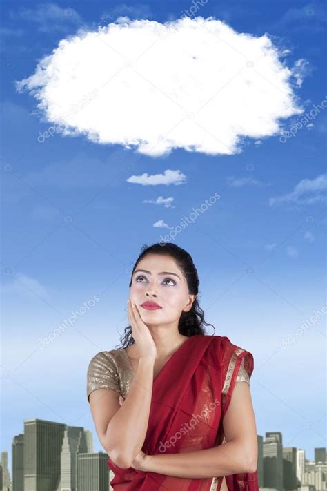 Indian Woman And Speech Bubble Stock Photo By Realinemedia