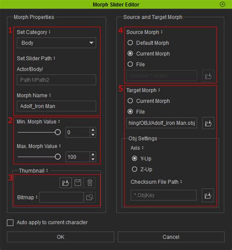 User Interface Introduction For Morph Slider Editor User Interface Introduction For Morph Slider Editor