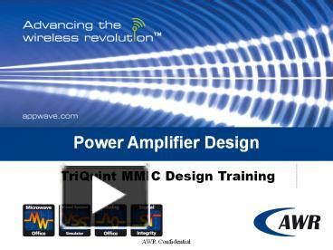 Power Amplifier Design Presentation Free To View