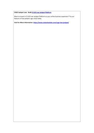 PPT How To Build A Winning CSGO Jackpot Script For Your Platform PowerPoint Presentation ID